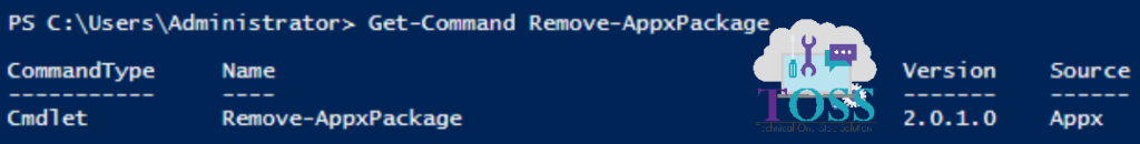 Remove-AppxPackage PowerShell Cmdlet- TOSS