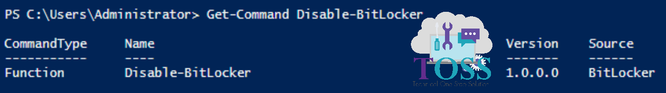 Disable Bitlocker Powershell Cmdlet Script Toss