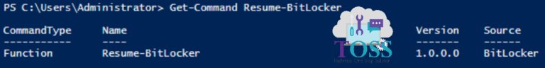 Resume-BitLocker PowerShell Cmdlet Script - TOSS