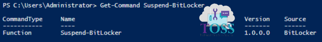 Suspend-BitLocker PowerShell Cmdlet Script - TOSS