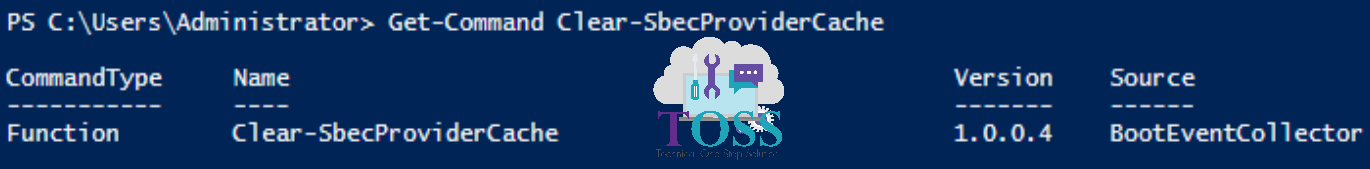 Clear-SbecProviderCache PowerShell Cmdlet- TOSS