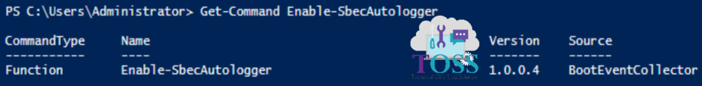 Enable-SbecAutologger PowerShell Cmdlet - TOSS
