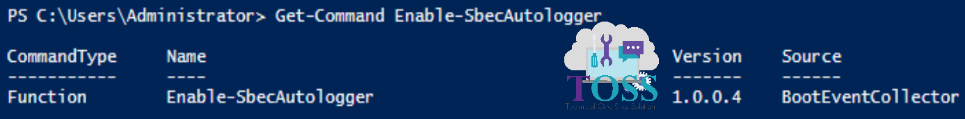 Enable-SbecAutologger PowerShell Cmdlet - TOSS
