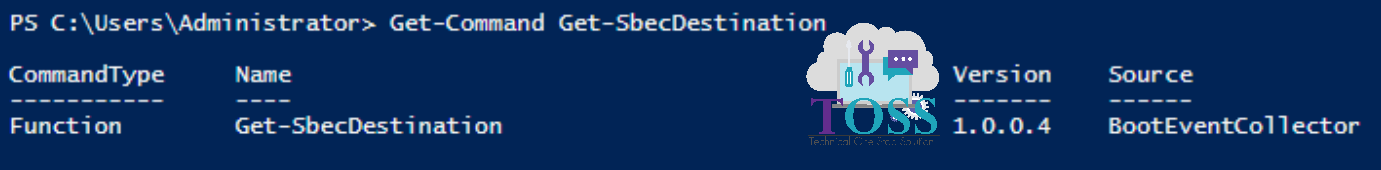Get-SbecDestination PowerShell Cmdlet Script- TOSS