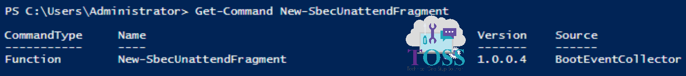 New-SbecUnattendFragment PowerShell Cmdlet- TOSS