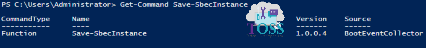 Save-SbecInstance PowerShell Cmdlet Script - TOSS