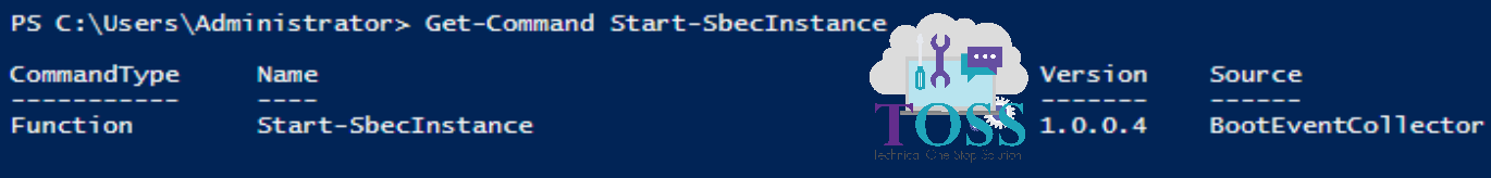 Start-SbecInstance Powershell script cmdlet - TOSS