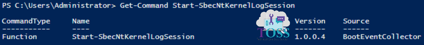 Start-SbecNtKernelLogSession PowerShell - TOSS