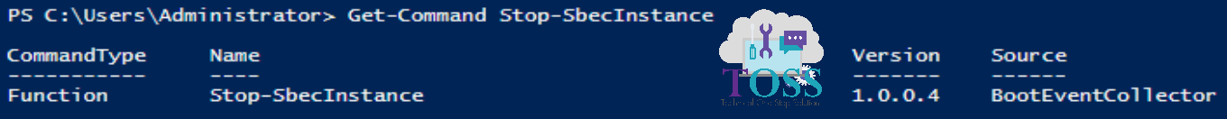 Stop-SbecInstance PowerShell Cmdlet Script - TOSS