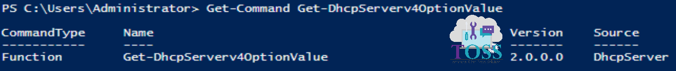 Get-DhcpServerv4OptionValue PowerShell- TOSS