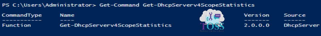 Get-DhcpServerv4ScopeStatistics PowerShell - TOSS