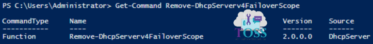 Remove-DhcpServerv4FailoverScope PowerShell - TOSS