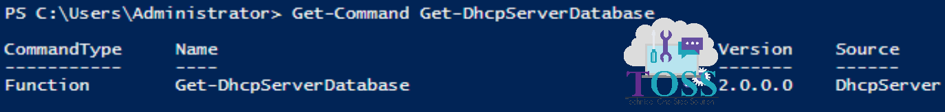 Get-DhcpServerDatabase PowerShell Cmdlet- TOSS