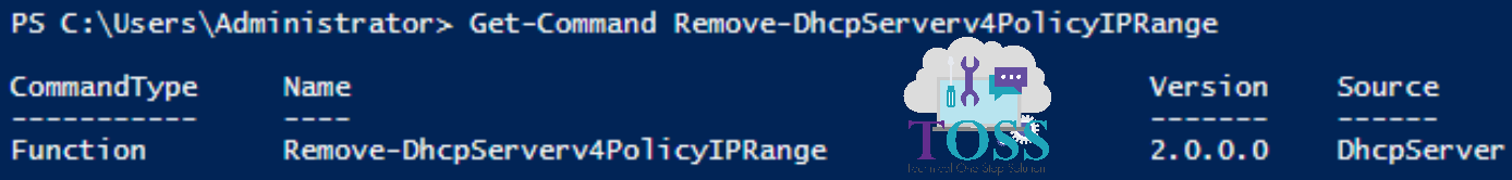 Remove-DhcpServerv4PolicyIPRange PowerShell - TOSS