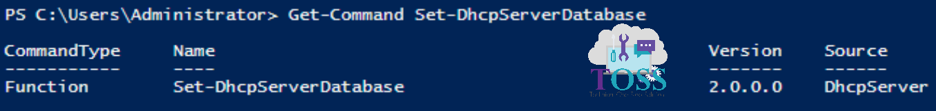 Set-DhcpServerDatabase PowerShell Cmdlets - TOSS