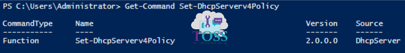 Set-DhcpServerv4Policy PowerShell Cmdlets - TOSS