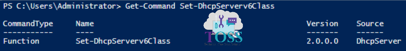 Set Dhcpserverv6class Powershell Cmdlets Toss 9014