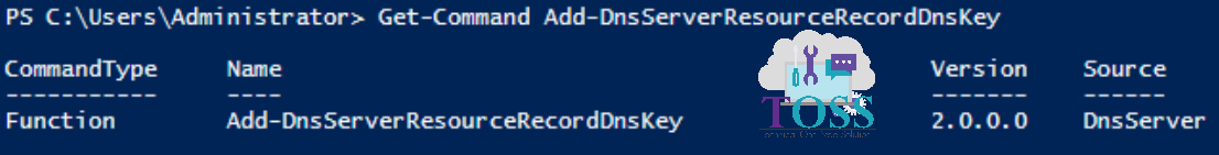 Add Dnsserverresourcerecorddnskey Powershell Cmdlets Toss