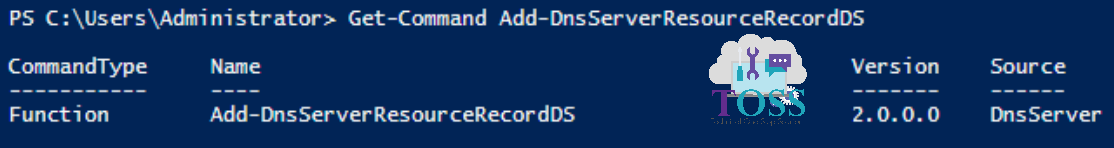 Add-DnsServerResourceRecordDS PowerShell Cmdlets - TOSS