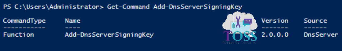 Add-DnsServerSigningKey PowerShell Cmdlets - TOSS