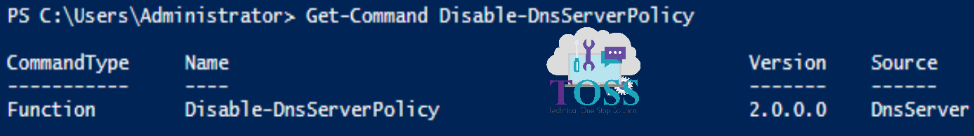 Disable-DnsServerPolicy PowerShell Cmdlets - TOSS