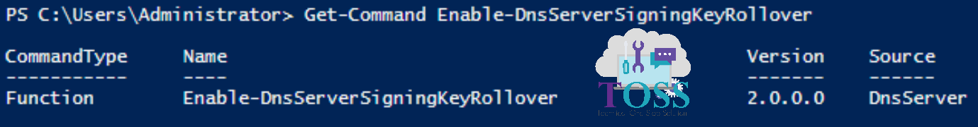 Enable-DnsServerSigningKeyRollover PowerShell Cmdlets - TOSS