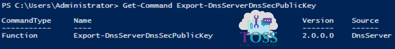 Export-DnsServerDnsSecPublicKey PowerShell Cmdlets - TOSS