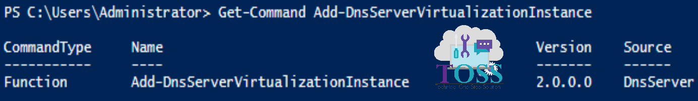 Add Dnsservervirtualizationinstance Powershell Cmdlets Toss 5304
