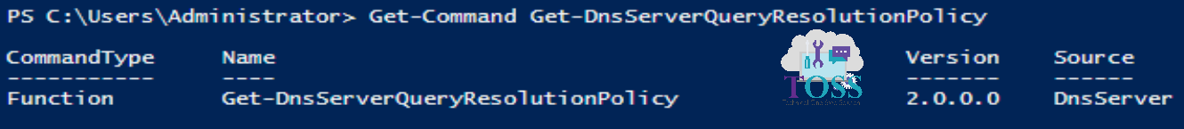 Get Dnsserverqueryresolutionpolicy Powershell Cmdlets Toss