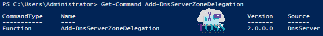 Add-DnsServerZoneDelegation PowerShell Cmdlets - TOSS