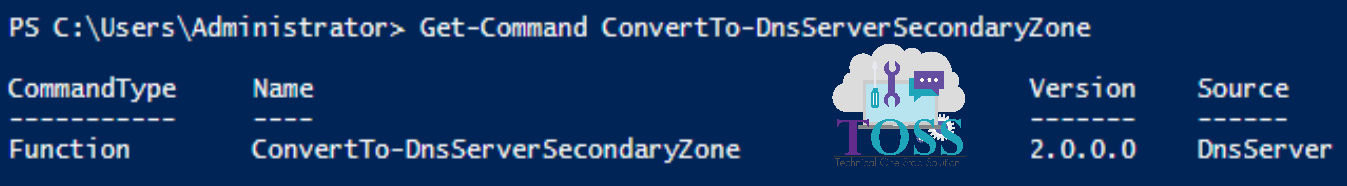 ConvertTo-DnsServerSecondaryZone PowerShell Cmdlets - TOSS