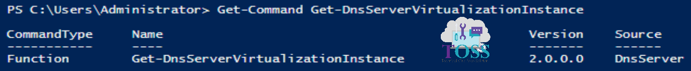 Get Dnsservervirtualizationinstance Powershell Cmdlets Toss