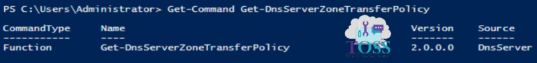 Get Dnsserverzonetransferpolicy Powershell Cmdlets Toss