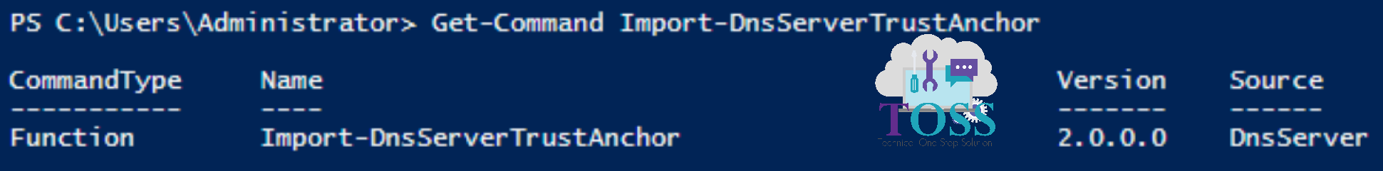 Import Dnsservertrustanchor Powershell Cmdlets Toss