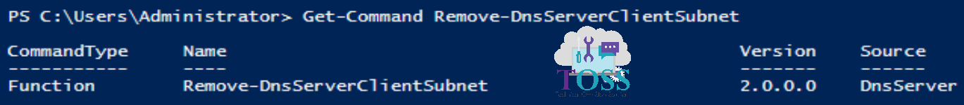 Remove-DnsServerClientSubnet PowerShell Cmdlets - TOSS