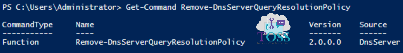 Remove Dnsserverqueryresolutionpolicy Powershell Cmdlet Toss