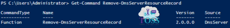 Remove-DnsServerResourceRecord PowerShell Cmdlets - TOSS
