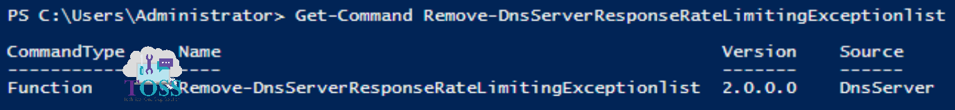 Remove-DnsServerResponseRateLimitingExceptionlist PowerShell- TOSS