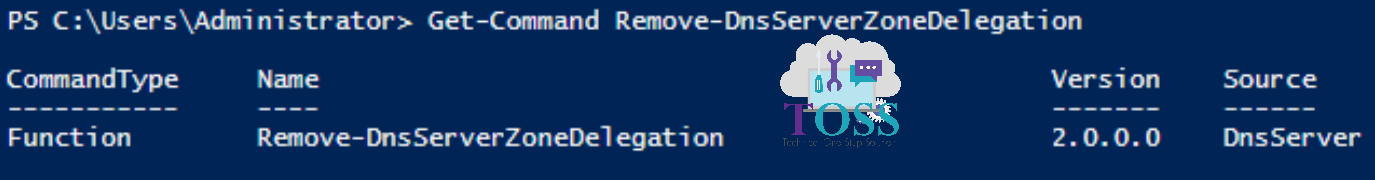 Remove-DnsServerZoneDelegation PowerShell Cmdlets - TOSS
