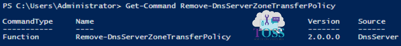 Remove-DnsServerZoneTransferPolicy PowerShell Cmdlets - TOSS