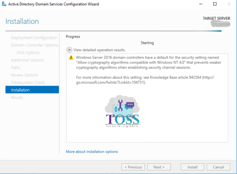 Post-Deployment Configuring Active Directory on Windows Server 2016 - TOSS
