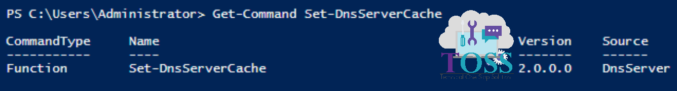 Set-DnsServerCache PowerShell Cmdlets - TOSS
