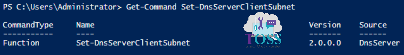 Set-DnsServerClientSubnet PowerShell Cmdlets - TOSS